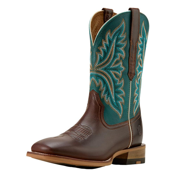 Ariat Men`s Walker Espresso 11In Scuba Blue Top Boot