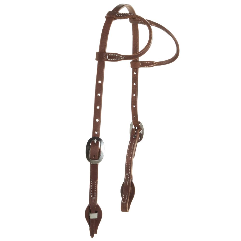 NRS TACK Oiled Double Ear Quick Change Headstall