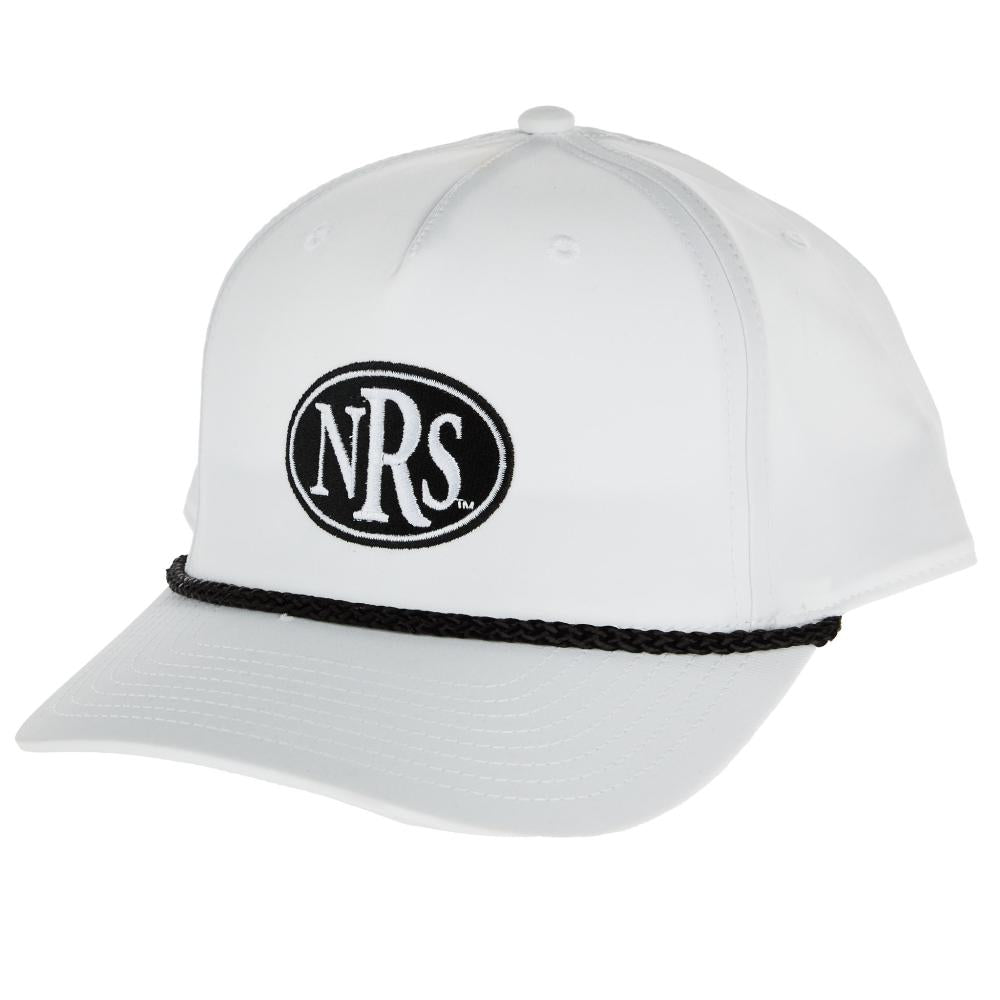 NRS Oval Logo White With Black Rope Cap