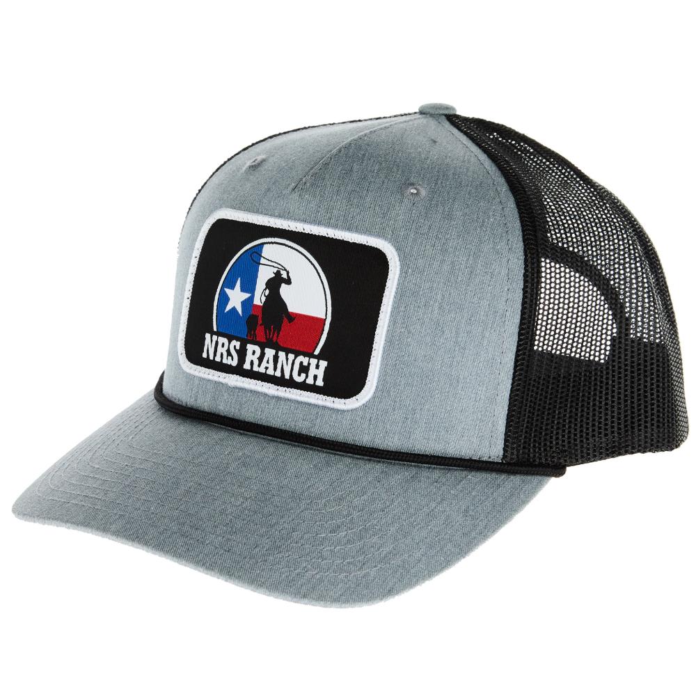 NRS Ranch Tx Flag With Rope Grey Black Cap