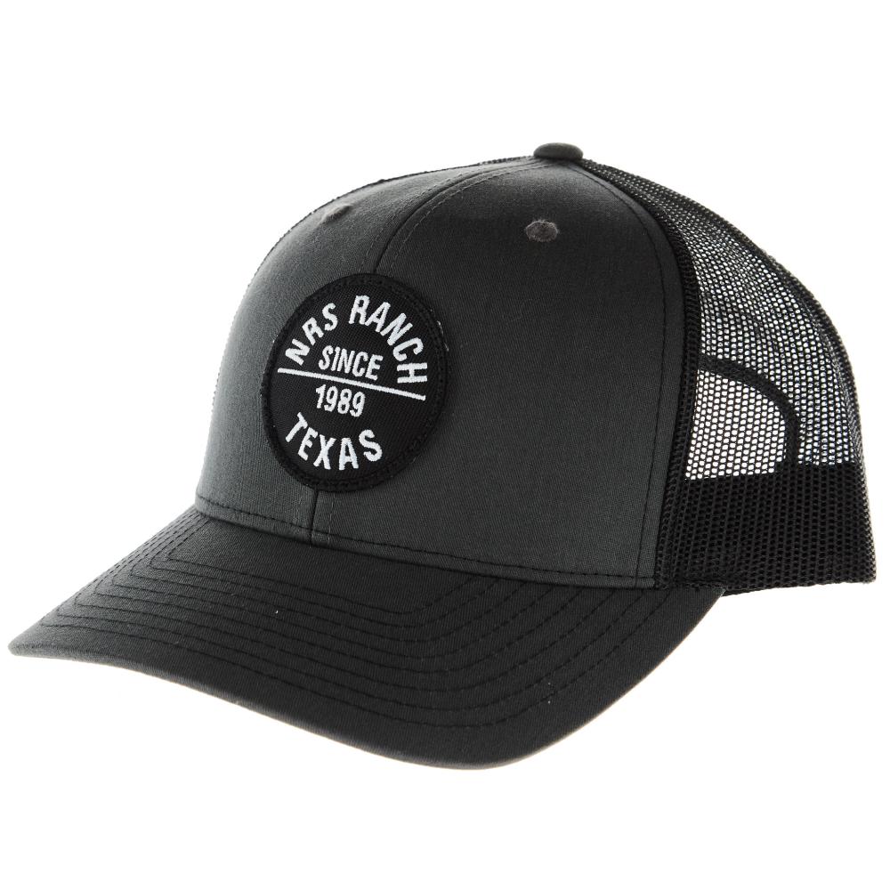 NRS Ranch Texas Round Logo Charcoal Black Cap