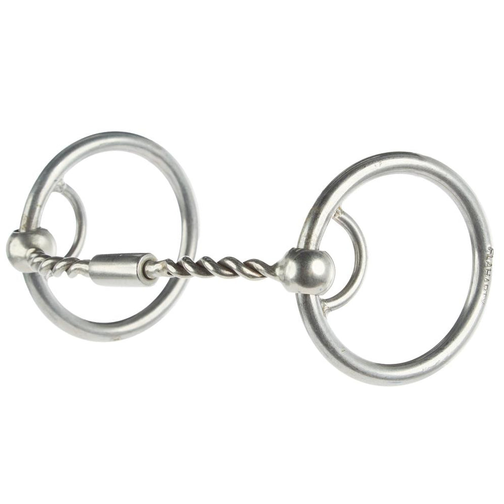 Flaharty Bits & Spurs Billy Allen Twisted Wire Locked O Ring Snaffle B
