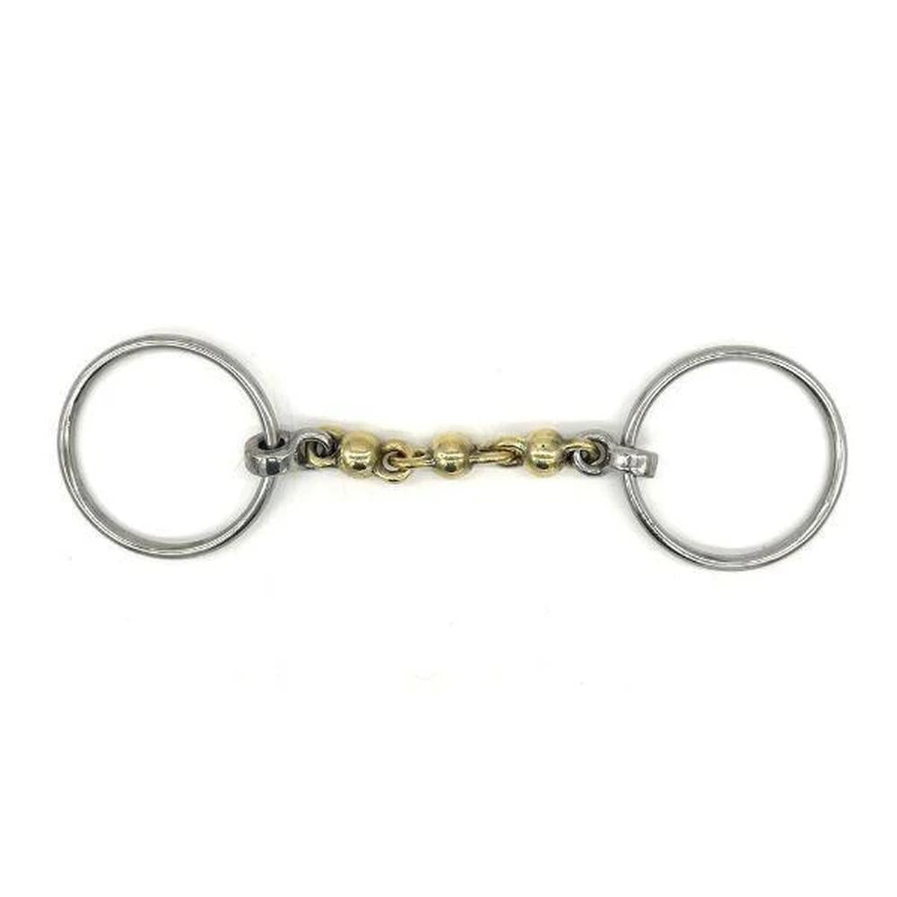 Jake Adams Brass Mouth Waterford Loose Ring Bit 5in.
