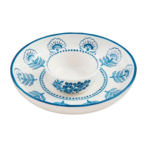 Mud Pie Block Print Chip/Dip Set