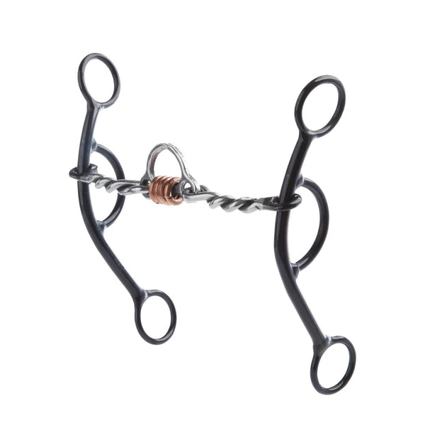 Dutton Bits Twisted Wire Copper Roller Port 7in Gag Bit