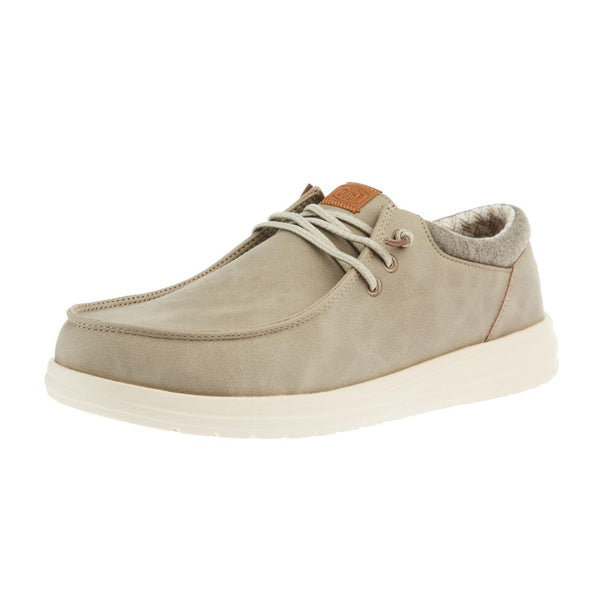 Hey Dude Men`s Taupe Grey Paul Classic Casual Shoe