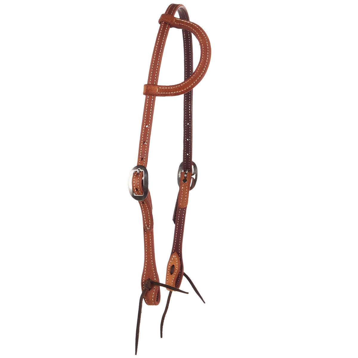 NRS TACK Roughout Golden Skirting Latigo Lined Single Ear Headstall