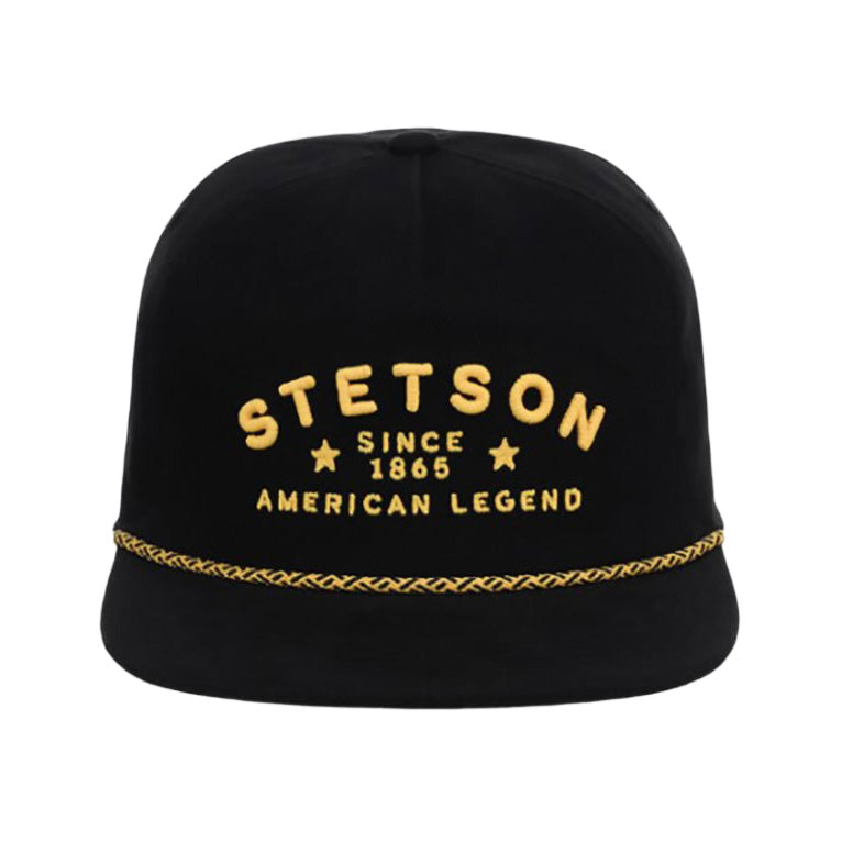 Stetson American Legend Black Rope Cap