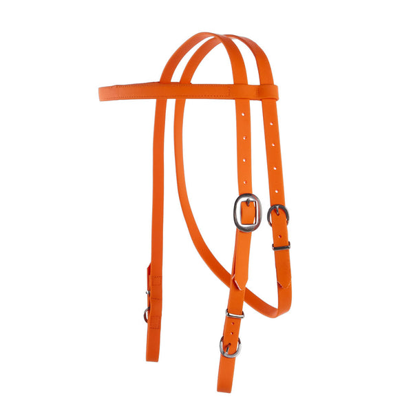 Tomahawk Biothane Orange Browband Headstall