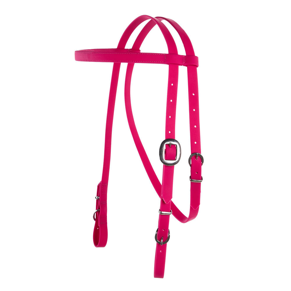 Tomahawk Biothane Pink Browband Headstall