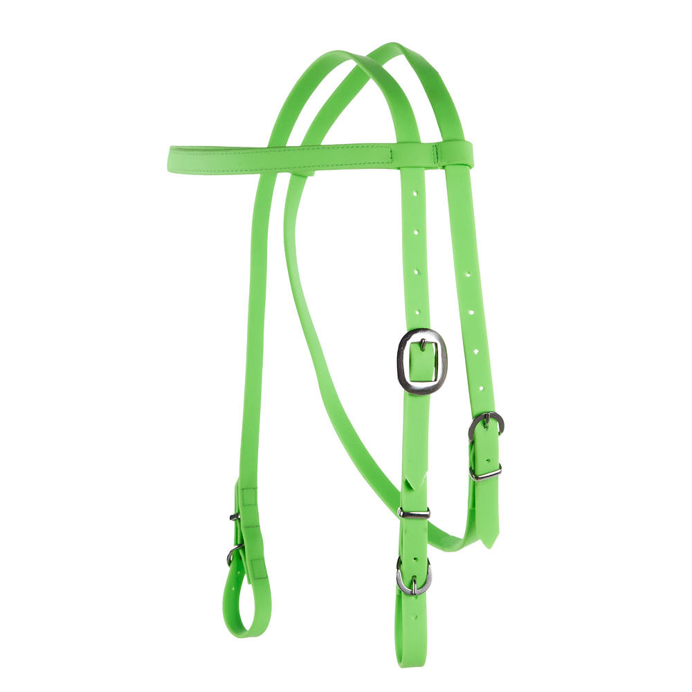 Tomahawk Biothane Lime Green Browband Headstall