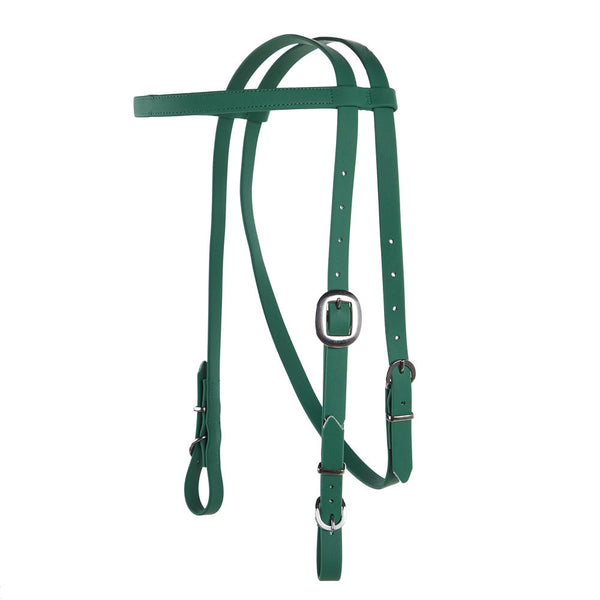 Tomahawk Biothane Green Browband Headstall