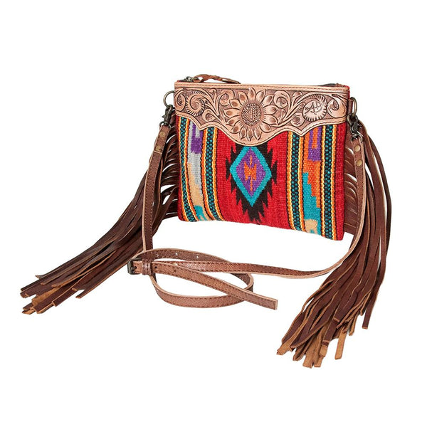 American Darling Tooled Saddle Blanket Crossbody