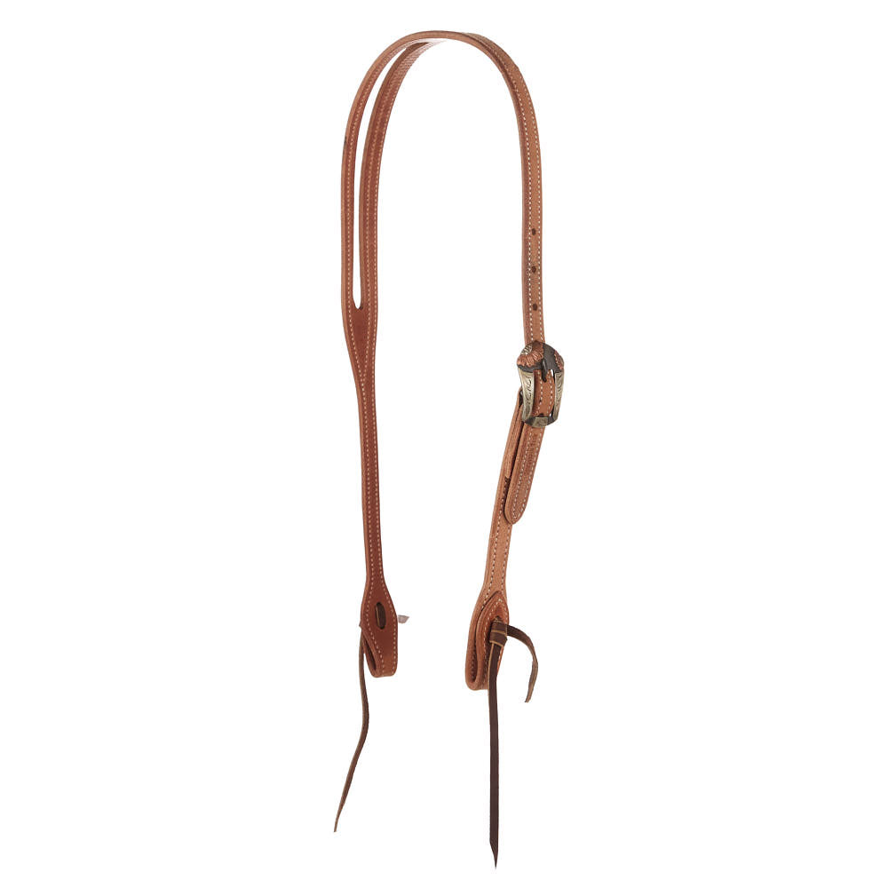 Cowperson Tack Roughout Slot Ear Headstall with CB18 Buckle