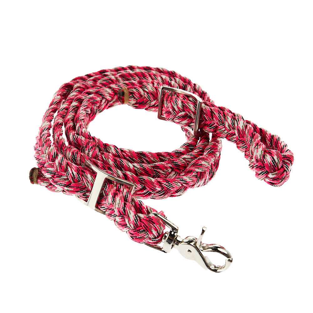 Tomahawk Red Nylon Knot 3 Plait Rein