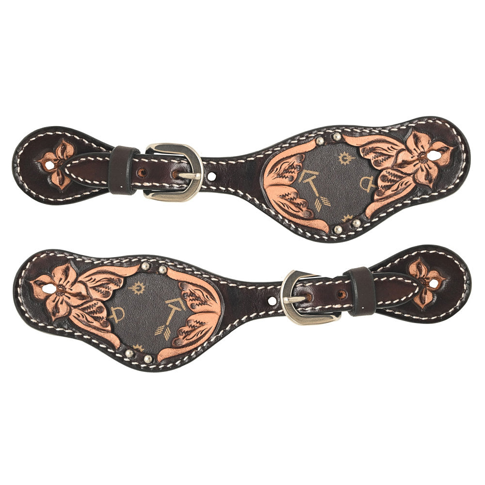 Rafter T Ranch Company Kids Youth Arrows Inlay Spur Straps