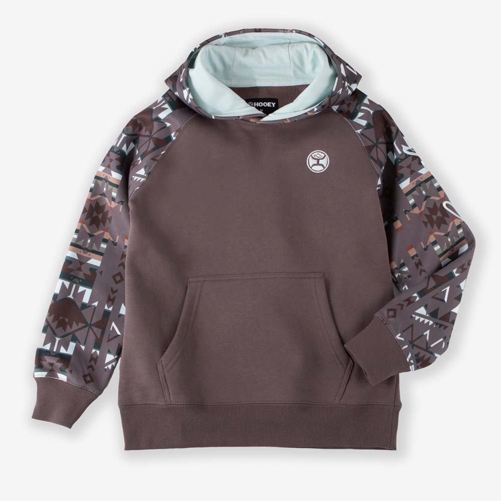 Hooey Girls' Brown Aztec Hoodie