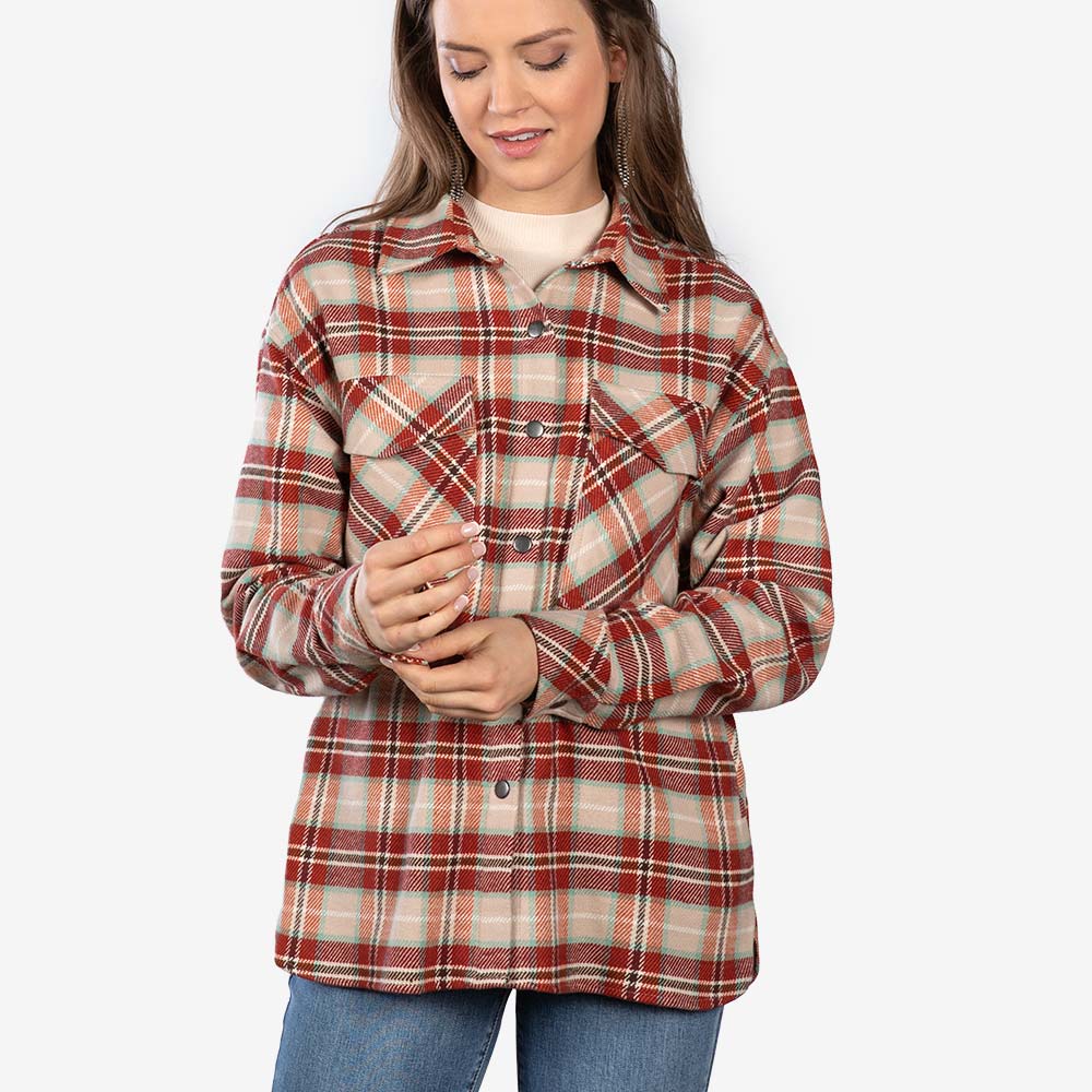 Rock & Roll Denim Rust Fringe Shacket