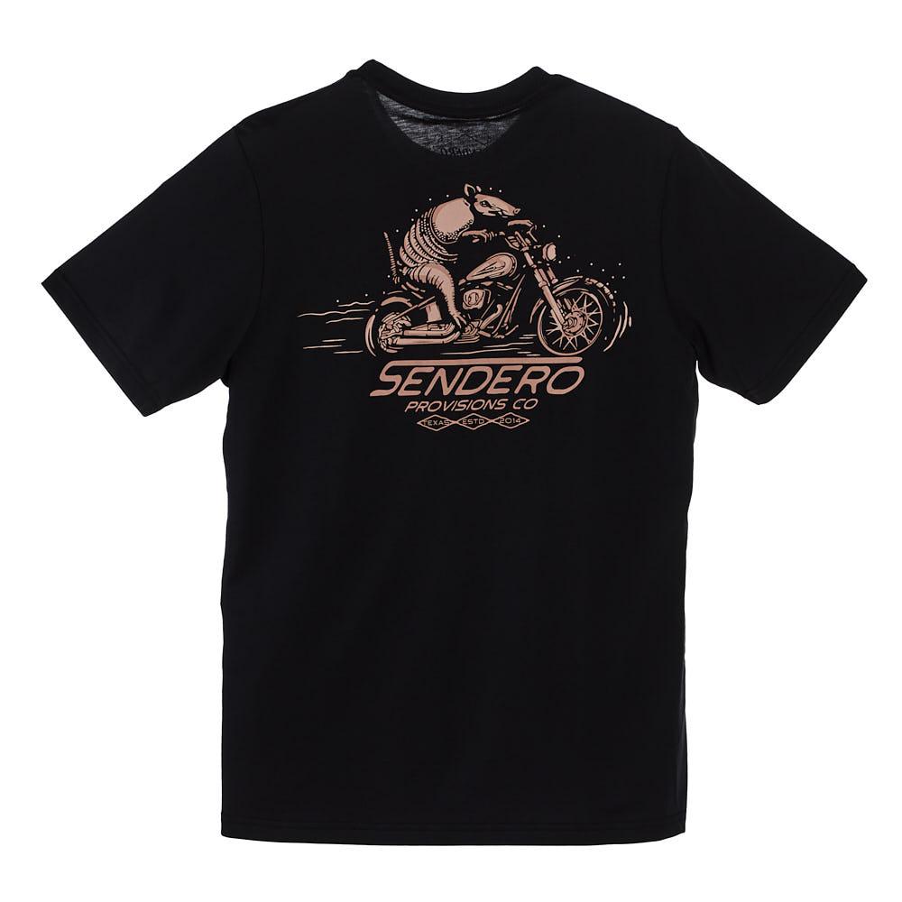 Sendero Provisions Co Mens Black Dillo Rider Short Sleeve Tee Shirt