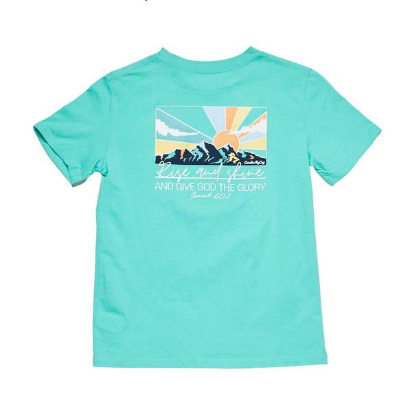 Cardin Mccoy Boys Rise and Shine Teal Shirt