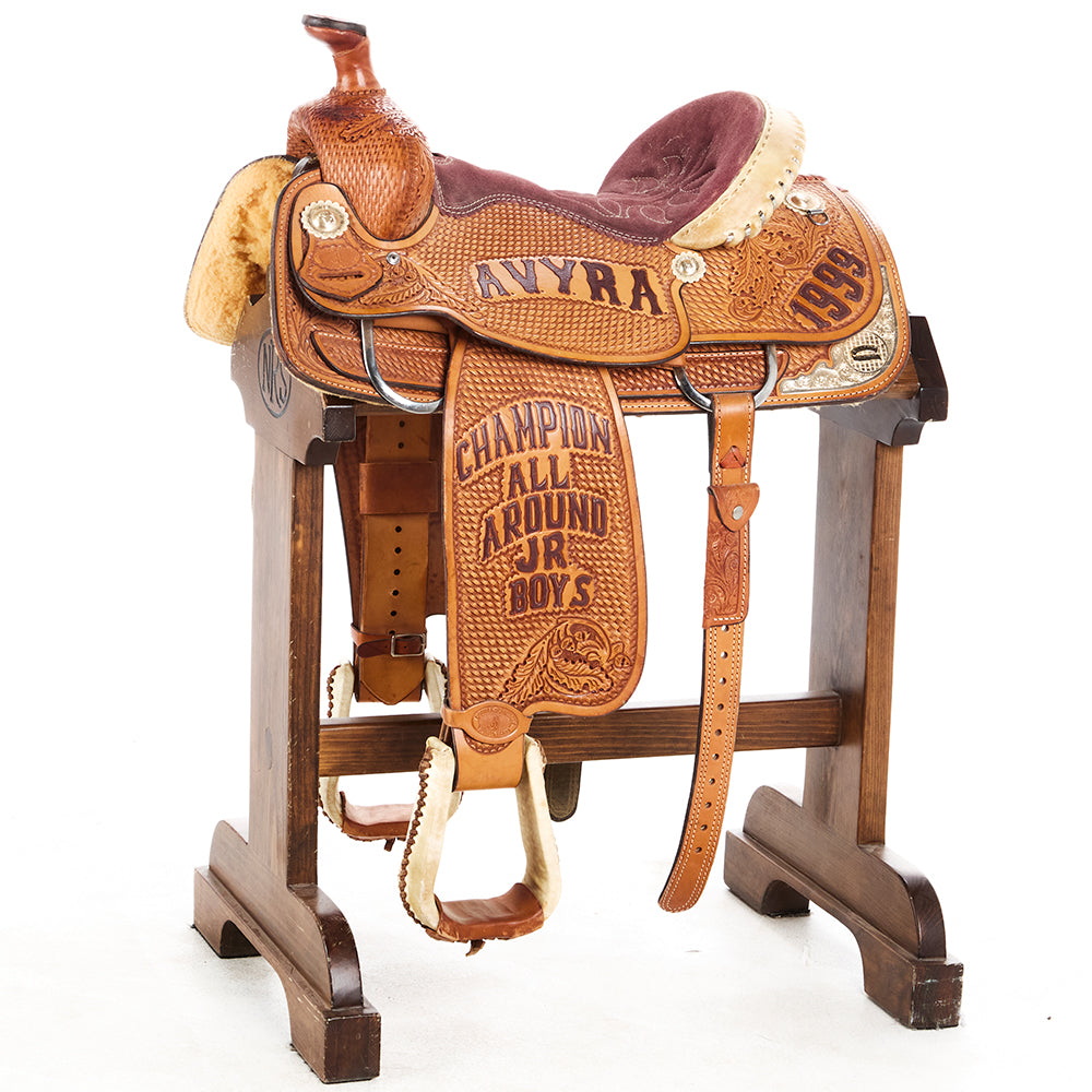 Double J Saddlery Used 15in AVYRA Trophy Team Roper