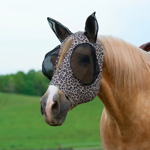 Weaver Leather Coolcore Cooling Leopard Print Fly Mask