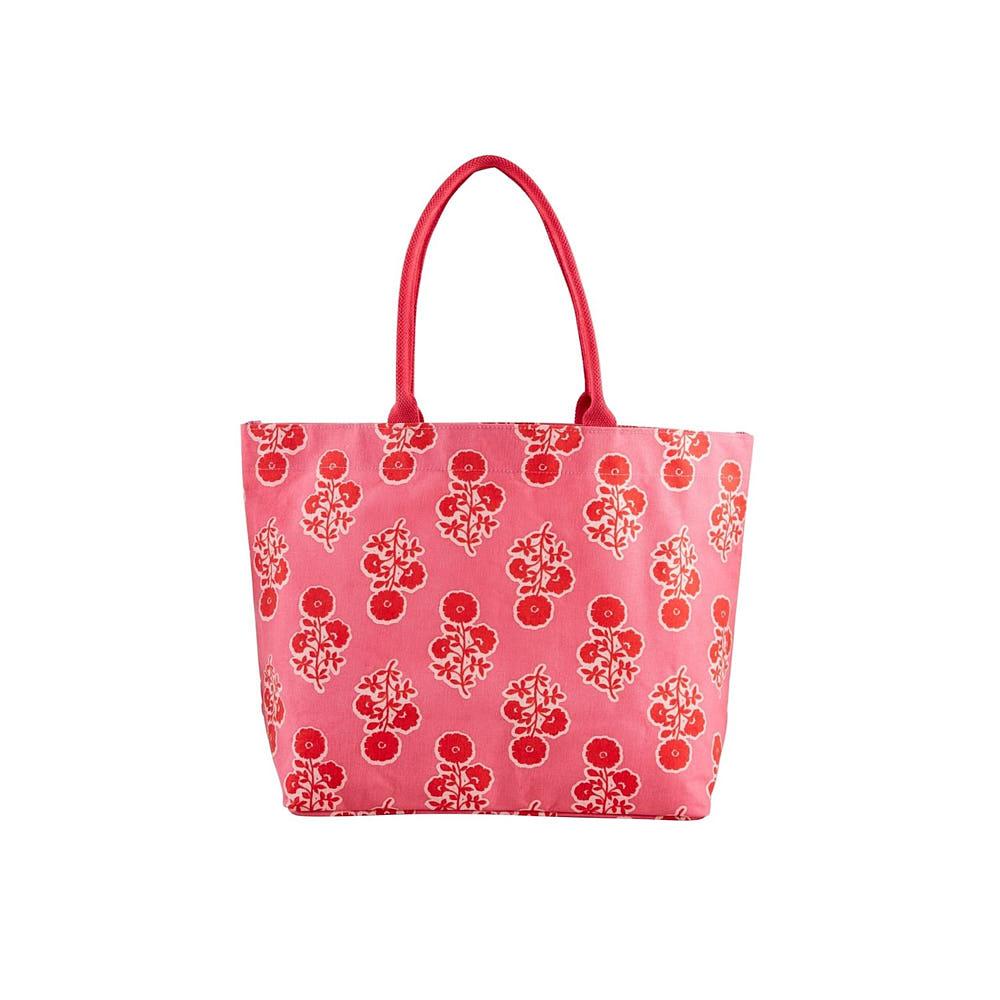 Mud Pie Pink Block Print Tote