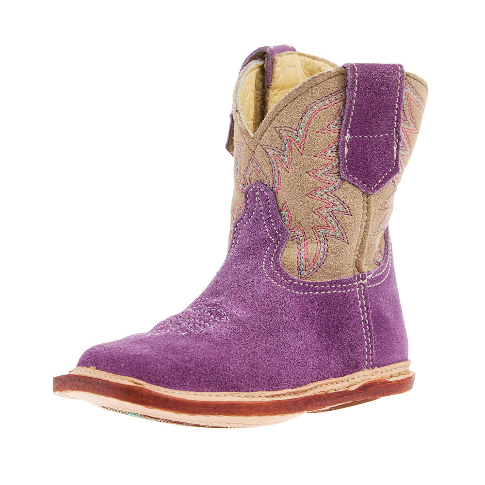 Roper Footwear Infant Willa Purple Suede Cowgirl Boot