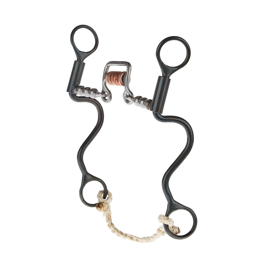 Dutton Bits 8in Cheek Smooth Square Port Copper Rings Bit with Solid B