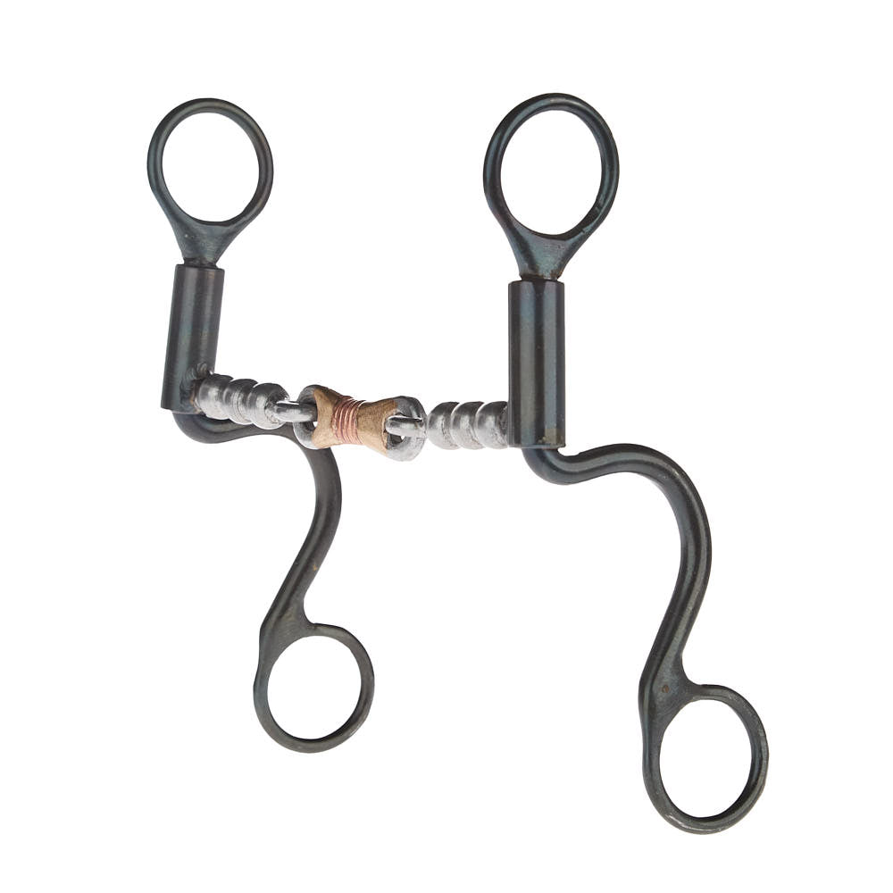 Dutton Bits Short S-Shank Smooth Dogbone with Solid Bead Mouth Piece