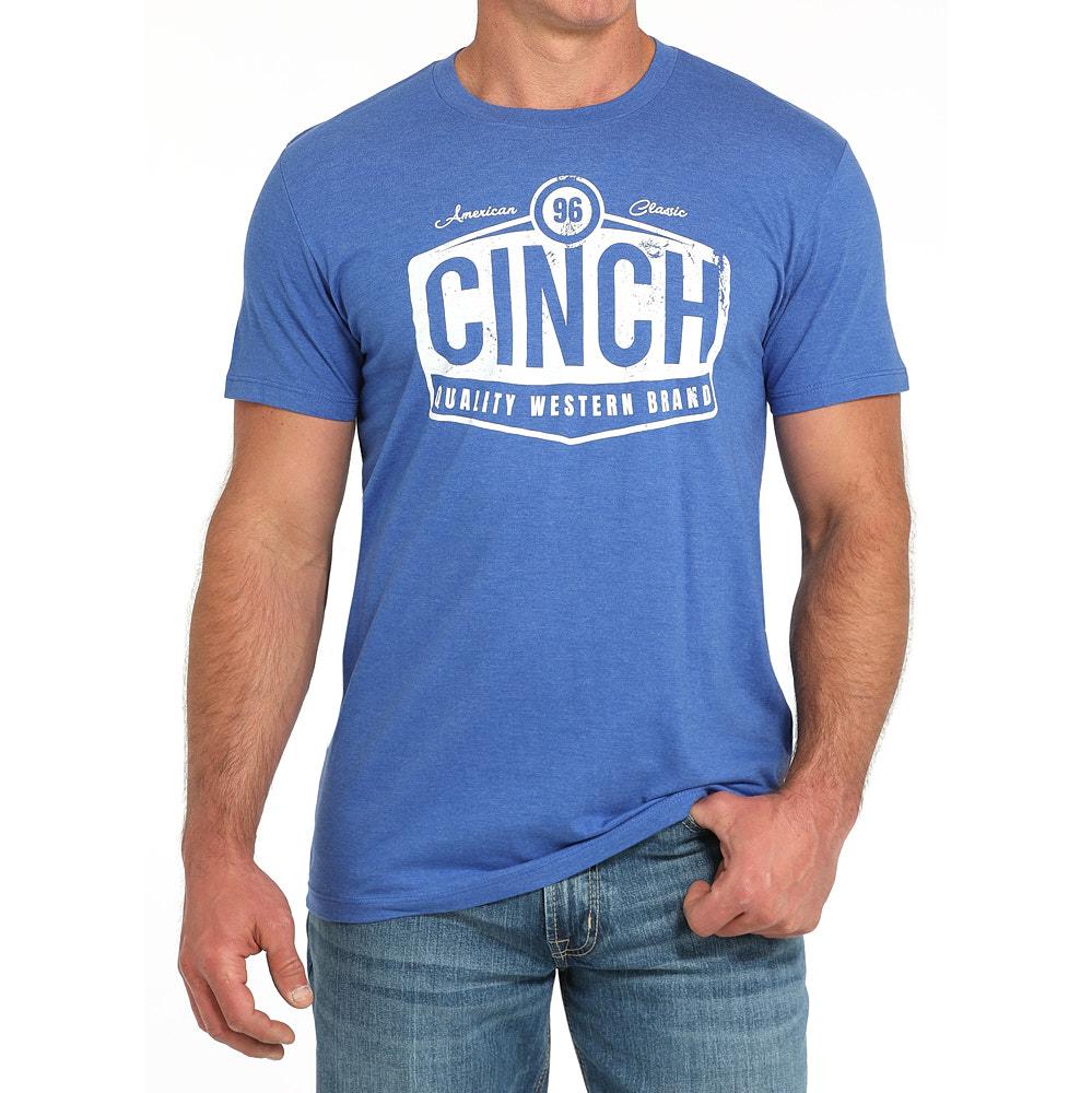 Cinch Men's Blue Logo Tee