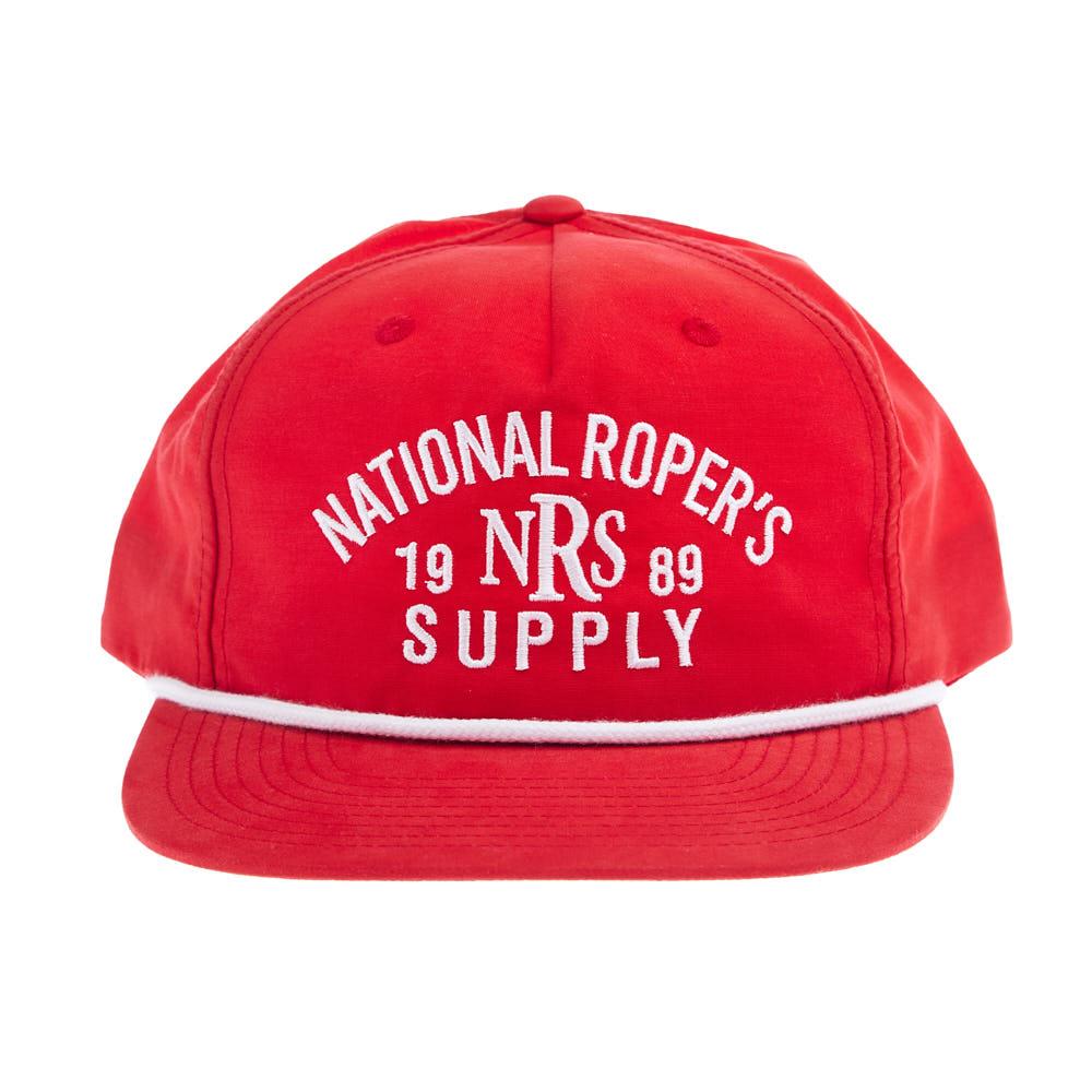 NRS National Ropers Supply Red & White Rope Cap