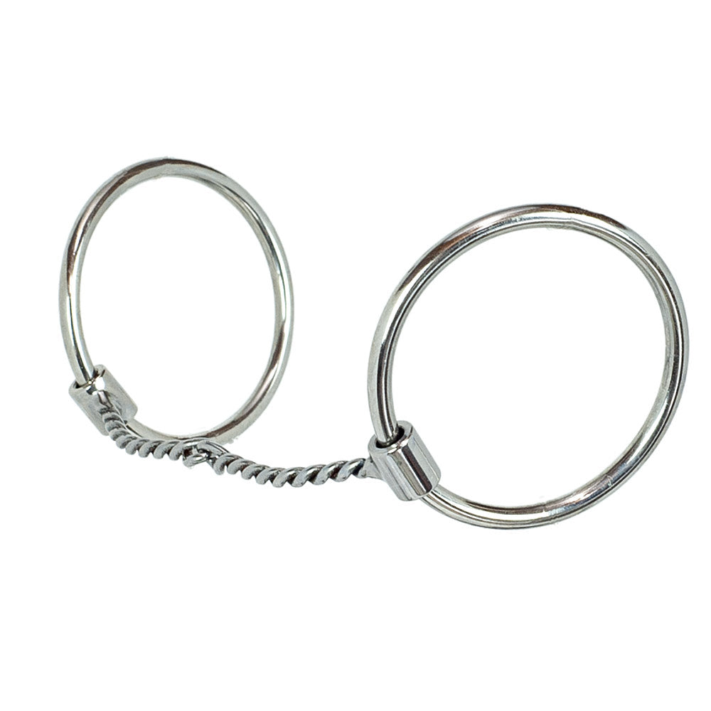 NRS Chrome Steel O-Ring Thin Twist Snaffle Bit