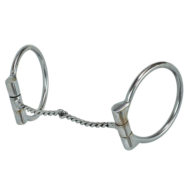NRS Chrome Steel D-Ring Thin Twist Snaffle Bit