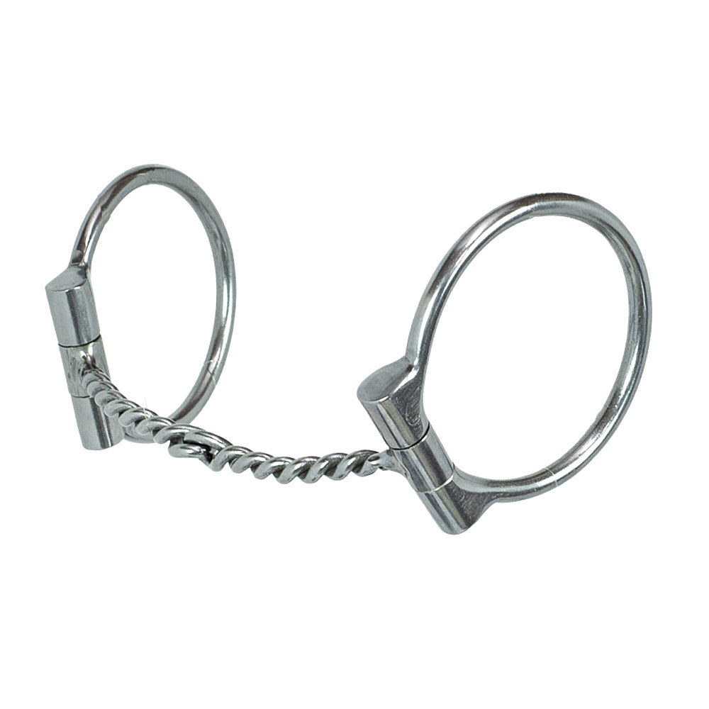 NRS Chrome Steel D-Ring Twisted Snaffle Bit