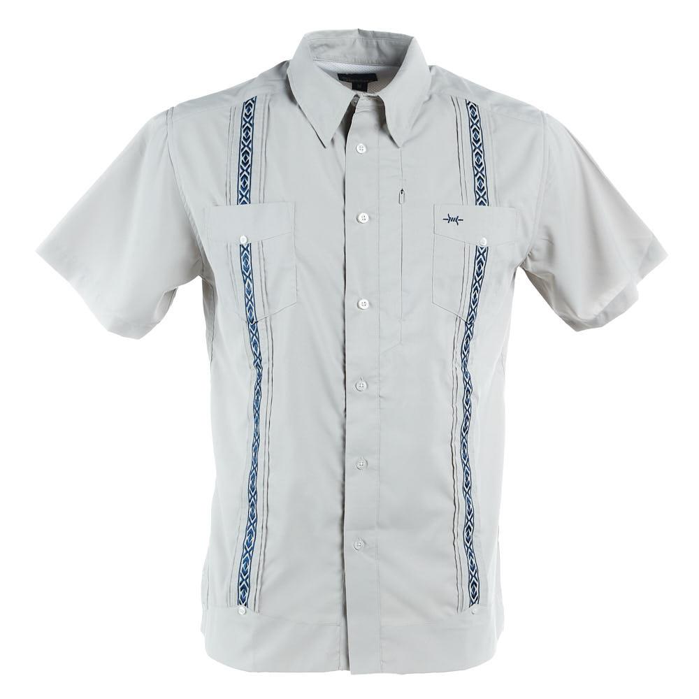 Texas Standard Men's Guayabera Libra Paloma Azul Shirt