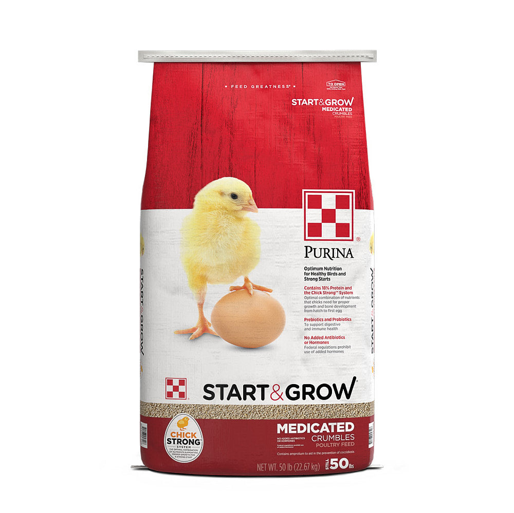 Purina Animal Nutrition Start N Grow w/AMP .0125 Crumbles 50lb Bag Pou