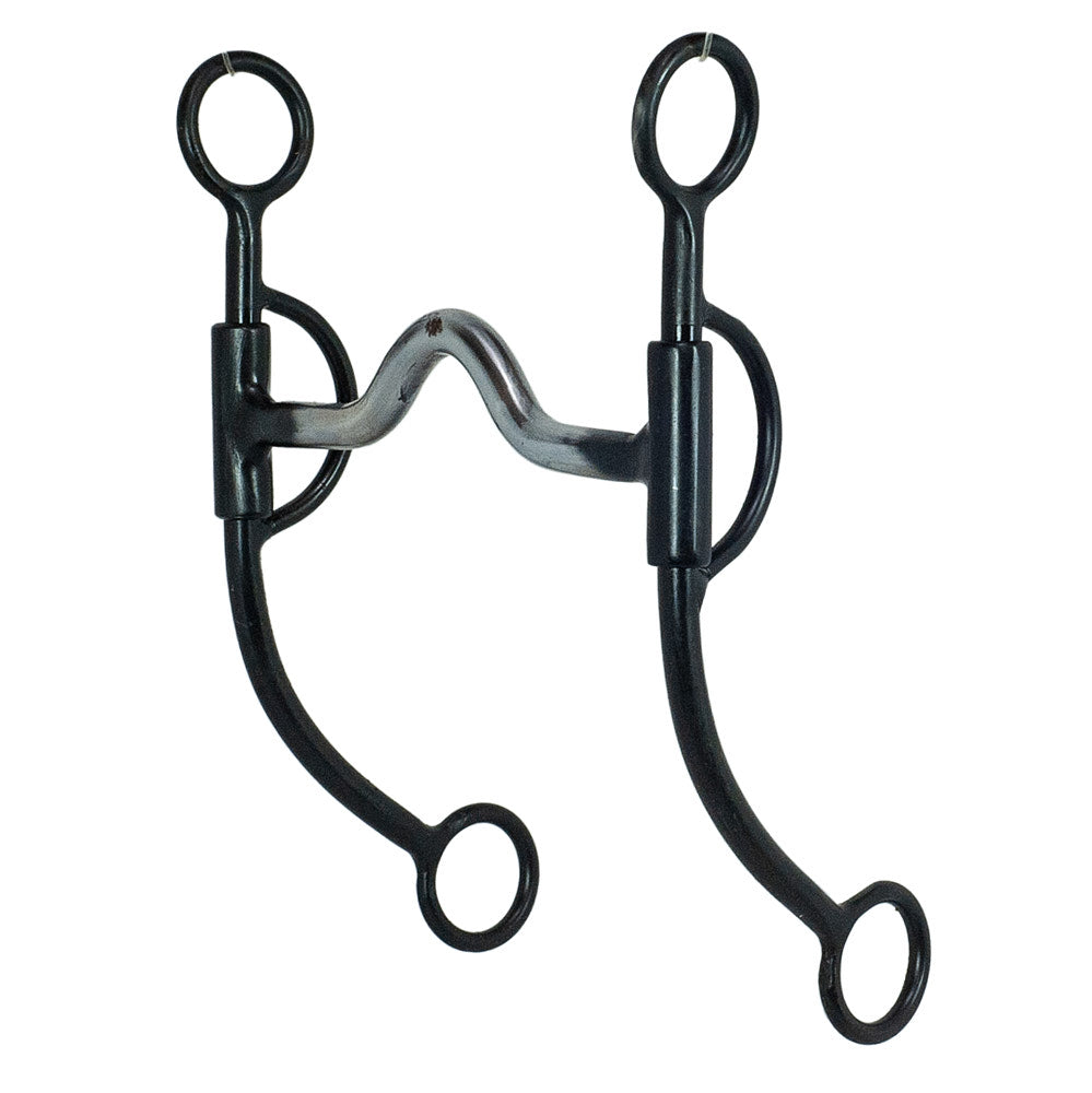 NRS Black Steel Shank Medium Port Bit