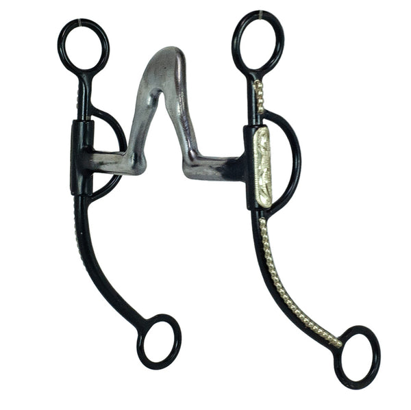NRS Dotted Black Steel Shank Short Cathedral Bit