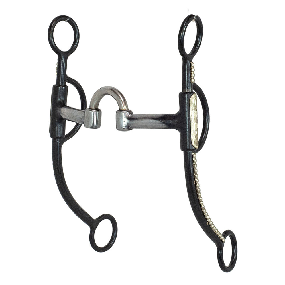 NRS Dotted Black Steel Shank Low Port Correction Bit