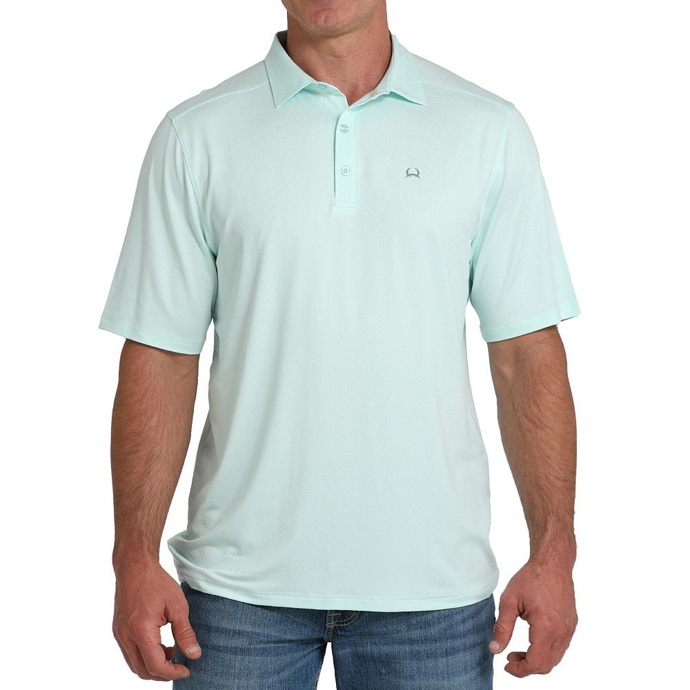 Cinch Men's Light Blue Short Sleeve Polo