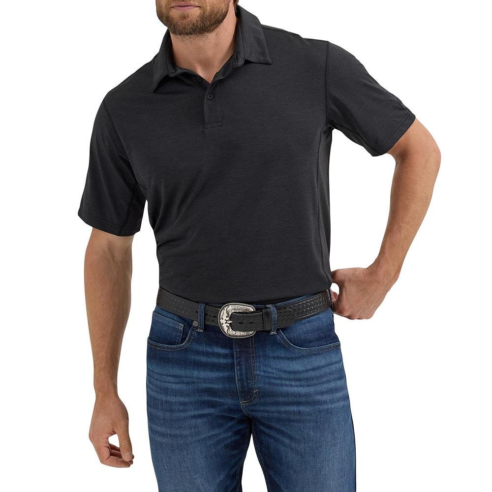 Wrangler Men's Black Performance Polo