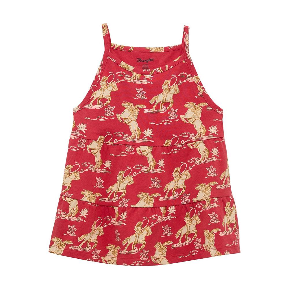 Wrangler Girl's Red Rodeo Tank