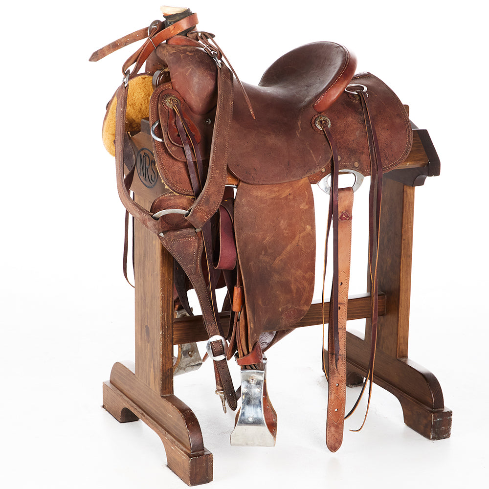 NRS Used 14in Roughout Double In Skirt Team Roper