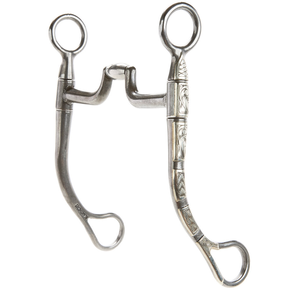 Brandon Anthony Bit & Spur Co. Smooth Hinge Port Round Shank Bit