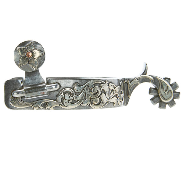 Brandon Anthony Bit & Spur Co. 7/8in Silver Mounted with 8pt Rowel Spu