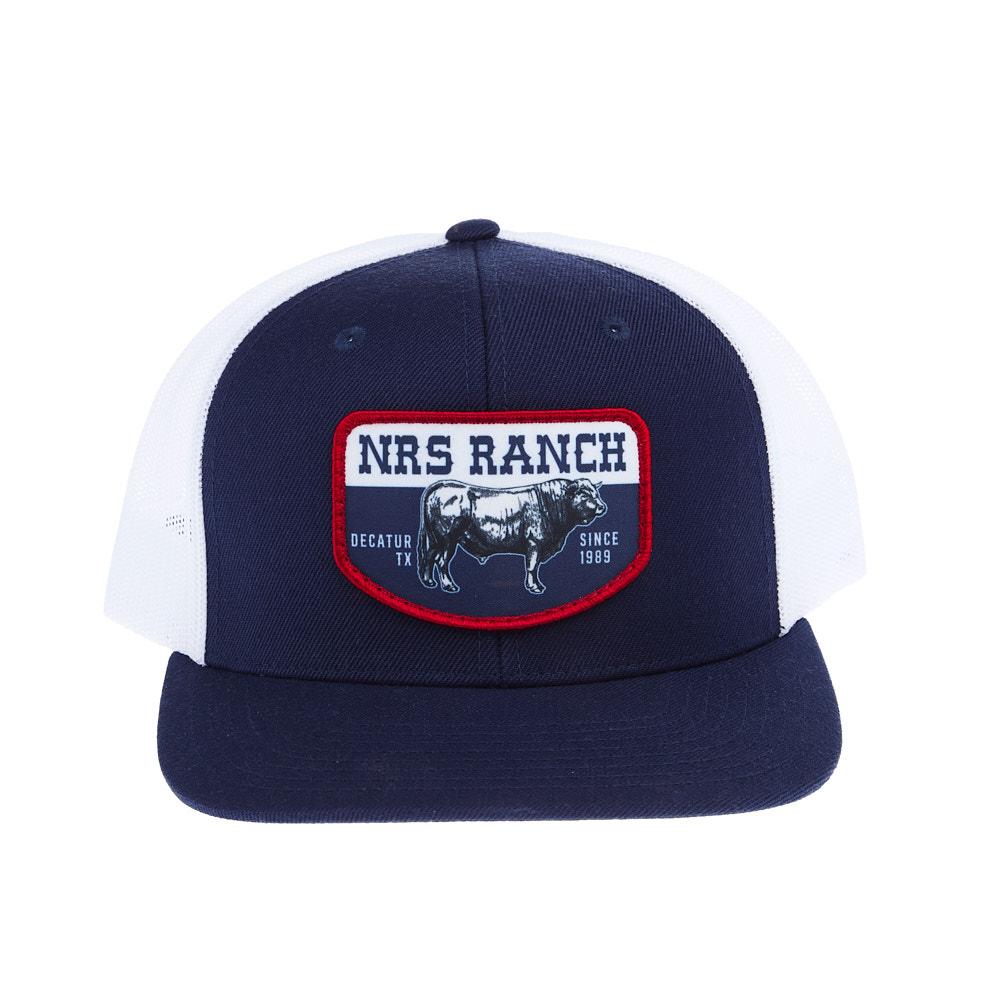 NRS Decatur Ranch Bull Logo Navy & White Cap