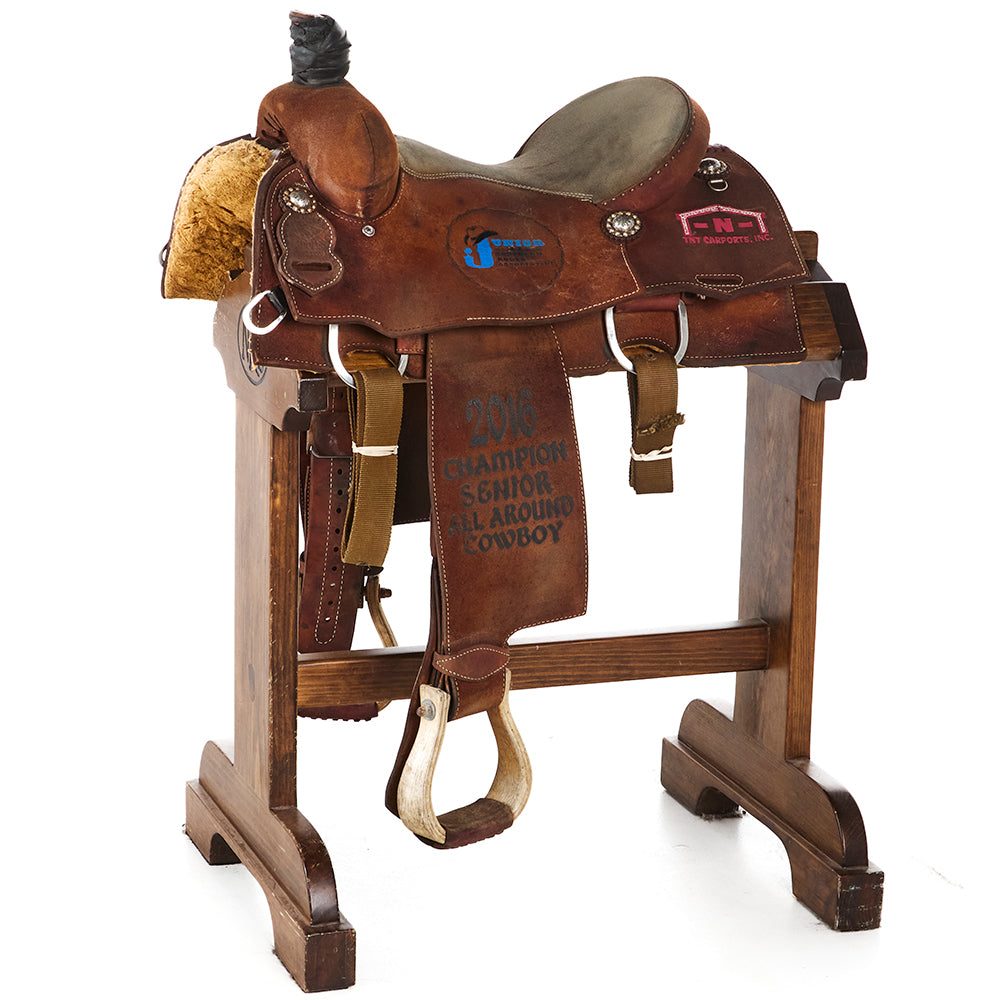 Slone Diamond S Saddles Used 14.5in 2016 All Around Trophy Team Roper