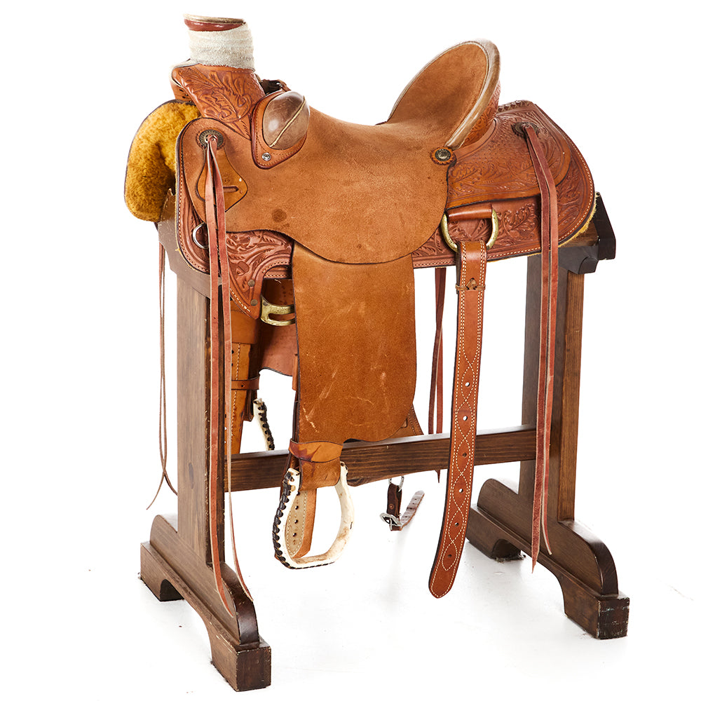 Corriente Used 16in 1/2 Breed Combo Tooled Wade Saddle