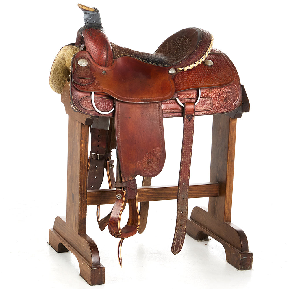 Billy Cook Used 15.5in 3/4 Breed Combo Tooled Team Roper